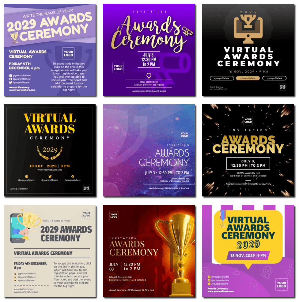 Editable Awards Ceremony Invitation Templates Editable Awards Ceremony Invitation Templates