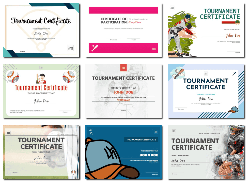 Customize printable Baseball templates online