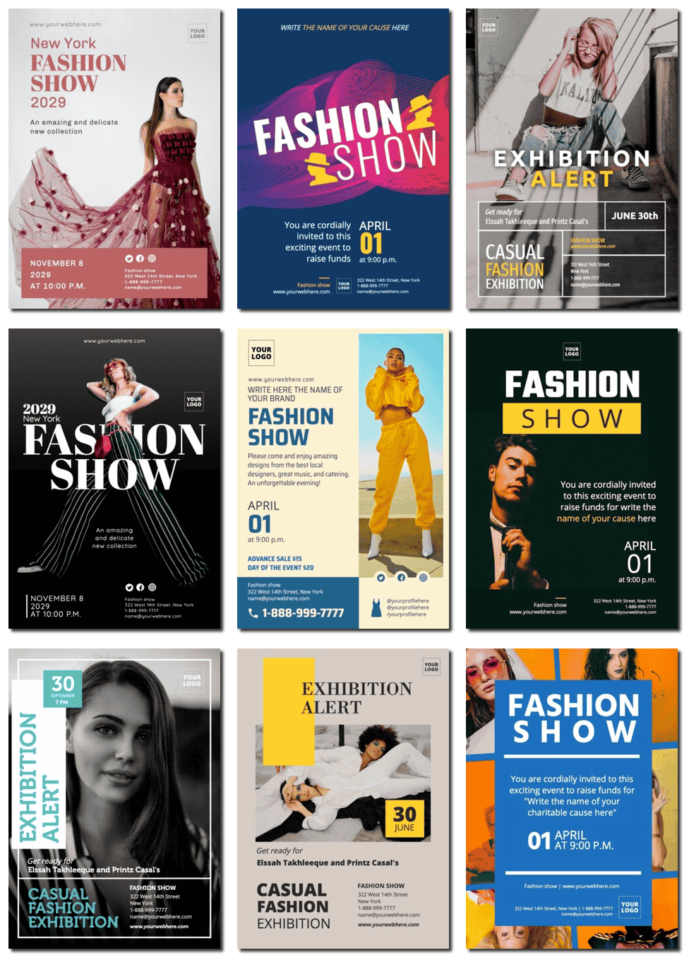 Erstelle ein kostenloses Fashion Show Poster