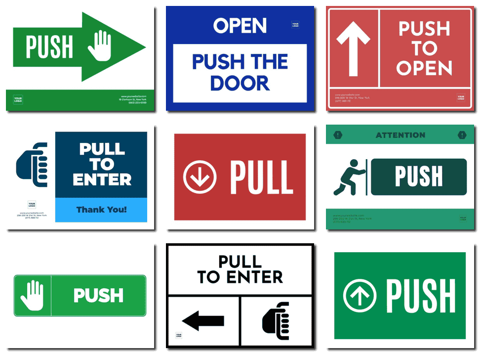 Push & Pull signs for your Business Doors