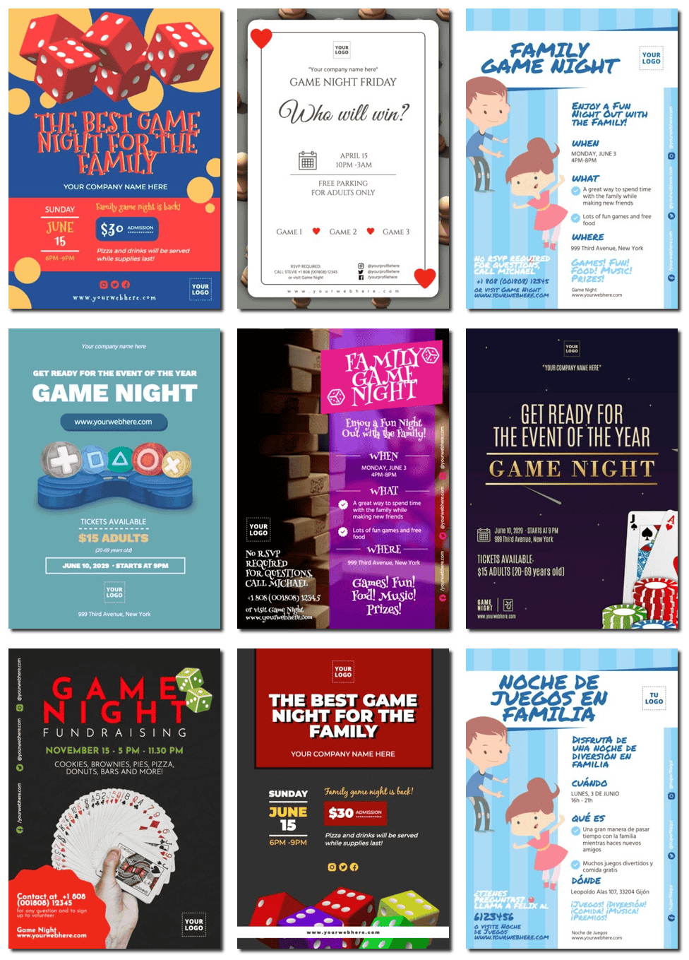 Game Night Flyer Designs