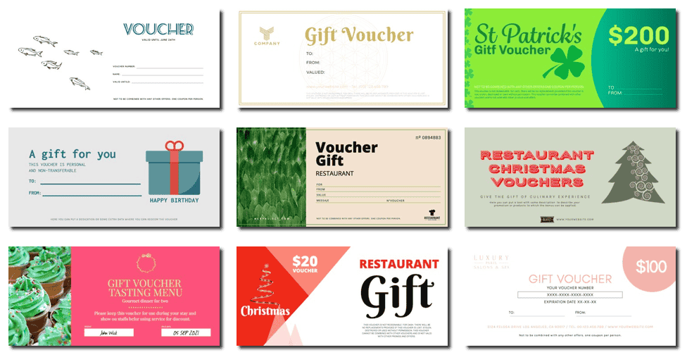 Geschenkgutscheine online erstellen und bearbeiten