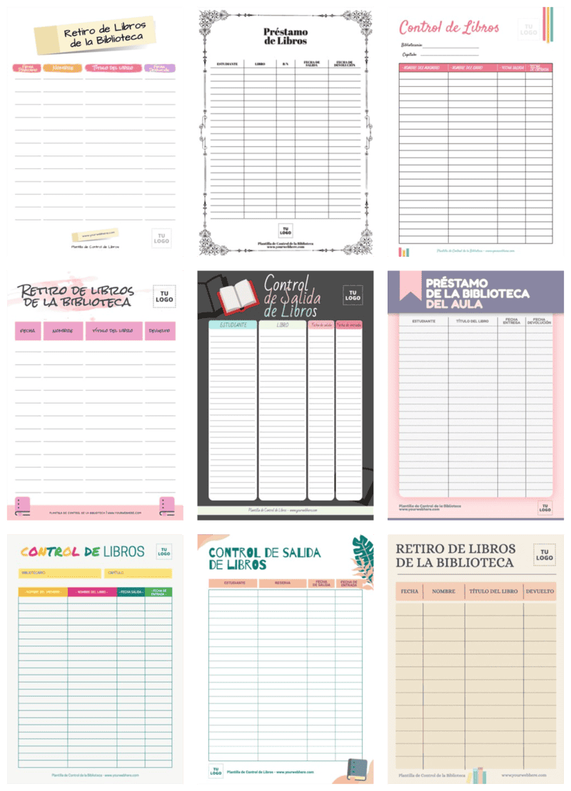 Crea una Ficha de Préstamo de Libros gratis