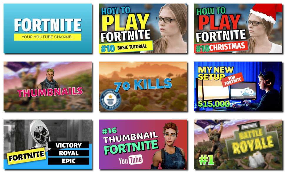 Editable Fortnite Banner and Thumbnail Templates