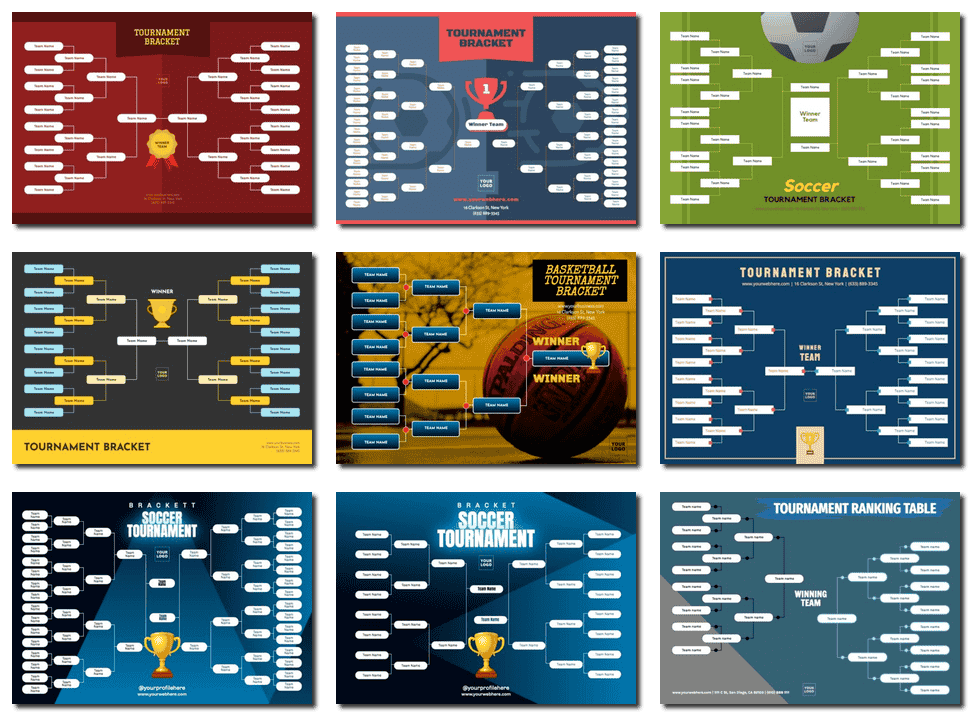 Templates to announce tournaments