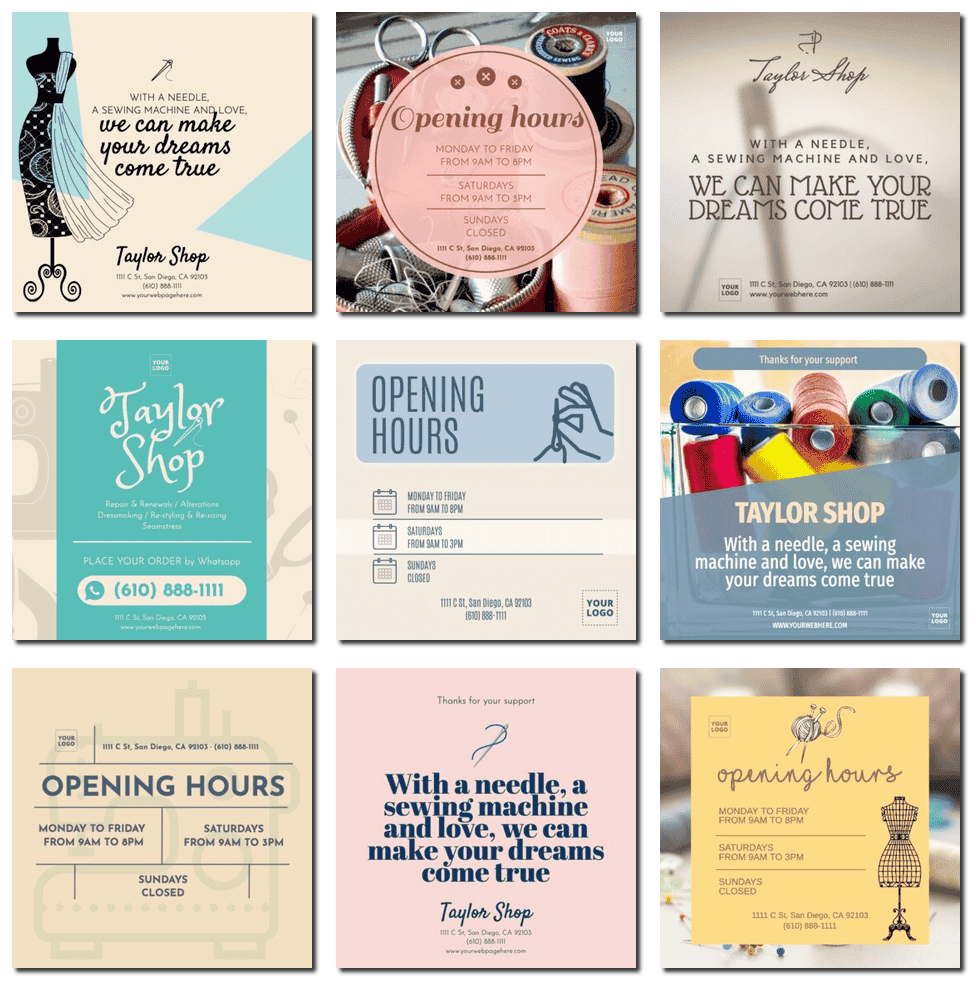 Free Tailoring Advertisement Sample Templates