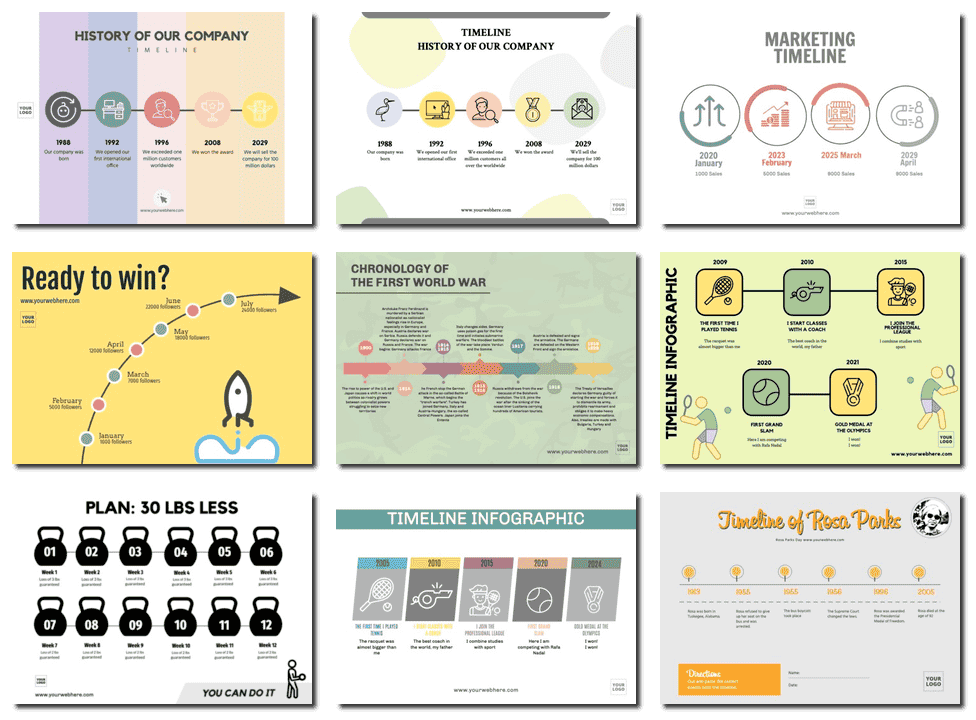 Create a timeline template online