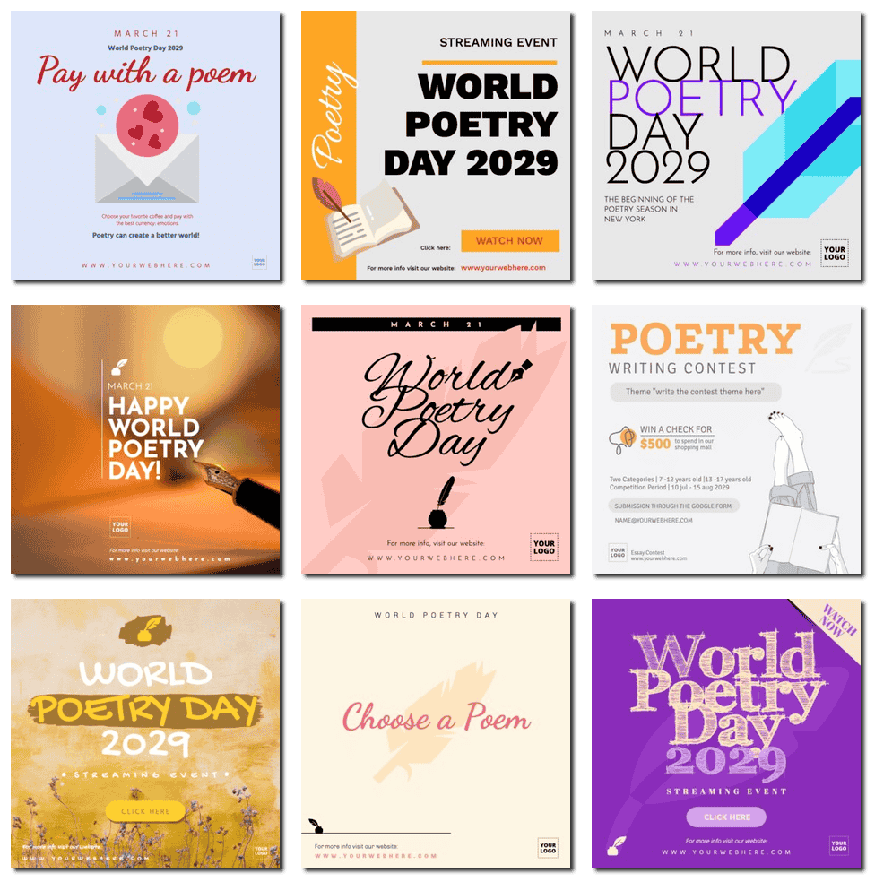 Create a World Poetry Day Poster