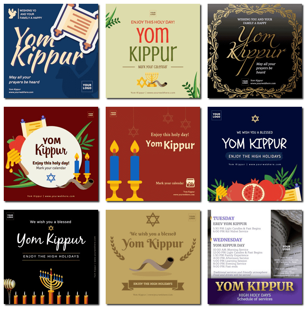 Design a Free Yom Kippur Flyer Online