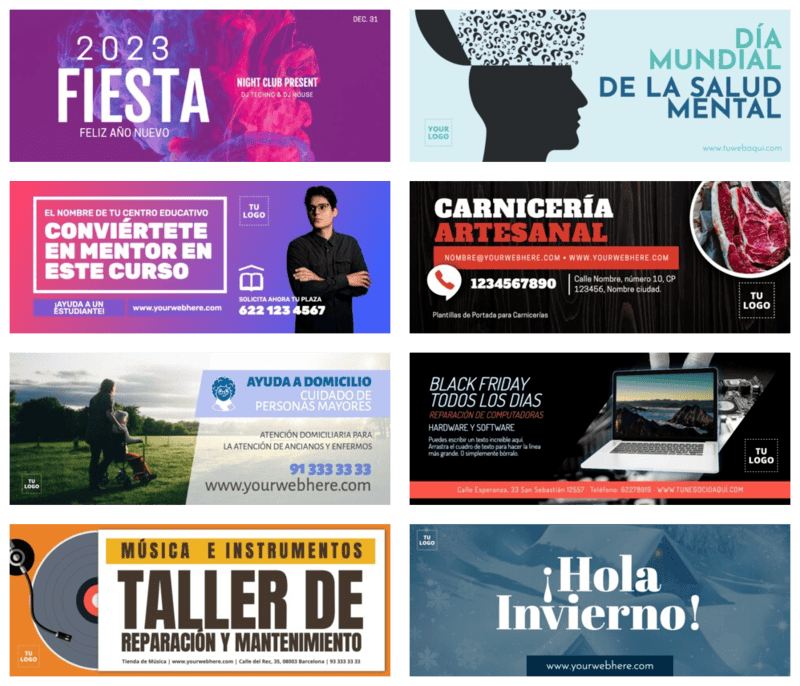 Crea online portadas para Facebook gratis