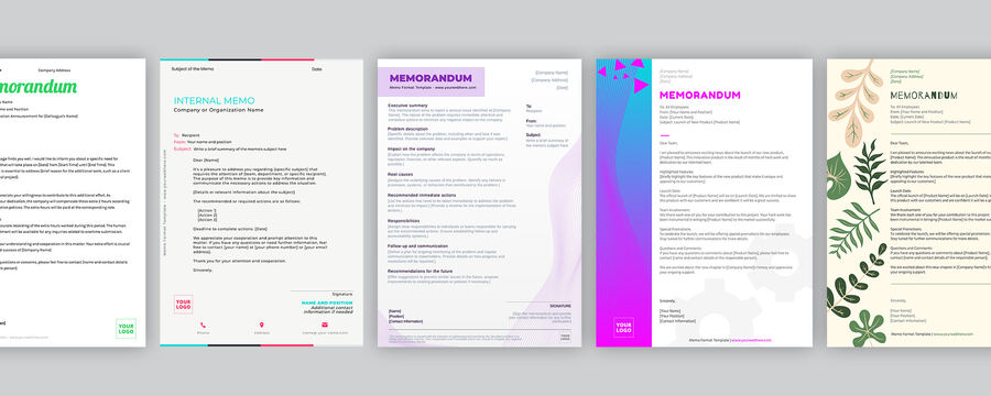 Plantillas para Memorandum gratis online