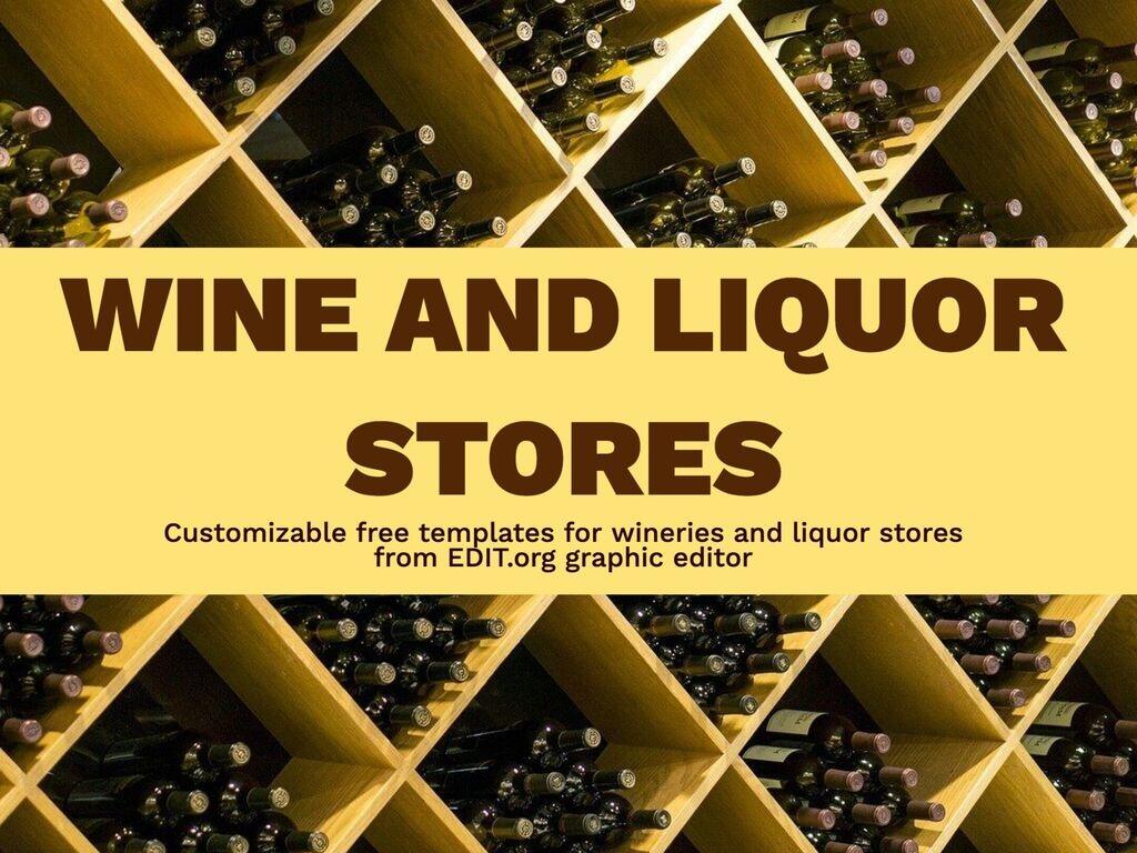 Editable templates for wineries and liquor stores